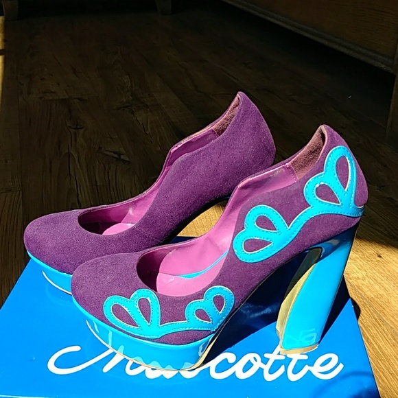 Mascotte | Shoes | Mascotte Purple And Blue Heel | Poshmark